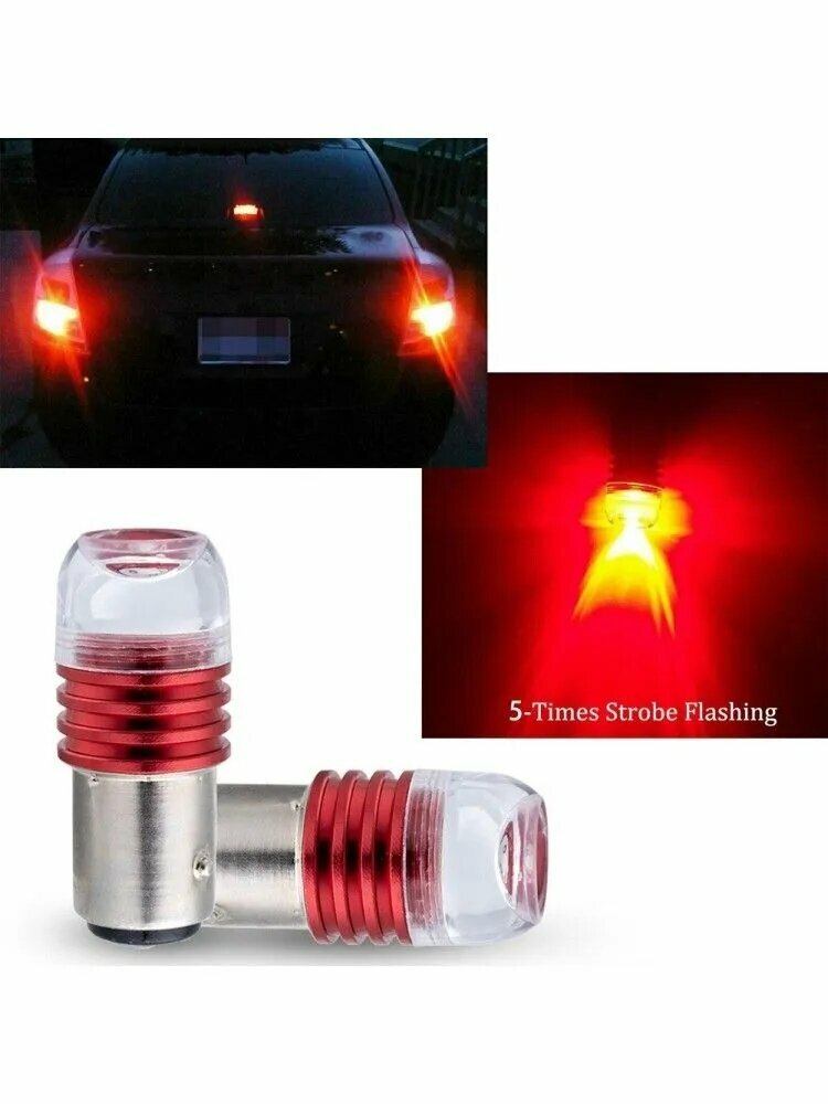 Фары автомобильные, Стоп-сигнал, арт. 2шт 1157 7528 2357 светодиодные красные мигающие лампы