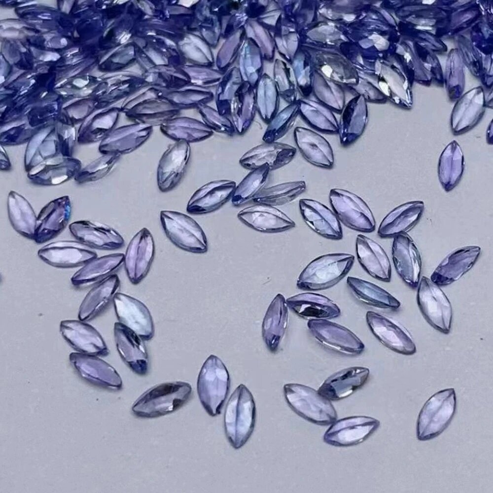Танзанит бусины маркизная огранка 2x4-3x6 мм 10 шт 2.5x5mm 10stones