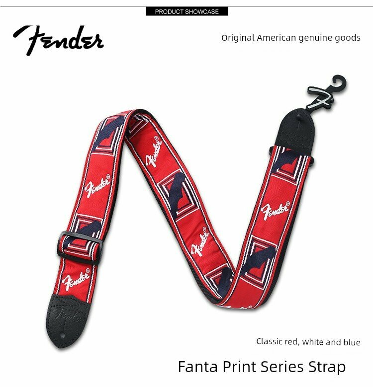 Fender Классическая Подпись Акустическая Гитара в Белом, Красном и Синем Цветовом Сочетании, Отличная для Начинающих