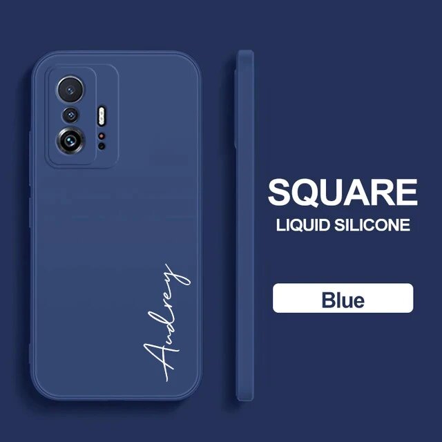 Для Xiaomi Mi 11T Pro индивидуальный персонализированный именной инициал, Синий, Blue, For Mi 11T