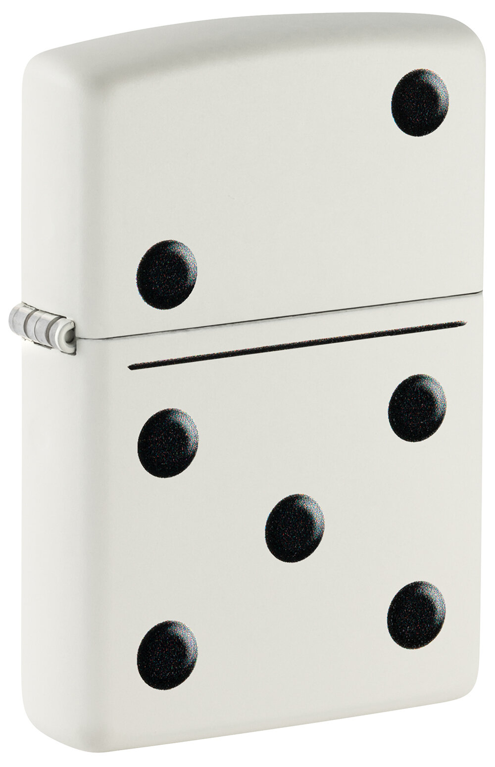 Зажигалка ZIPPO Domino Design с покрытием White Matte, латунь/сталь, белая, матовая, 38x13x57 мм (не заправленная)