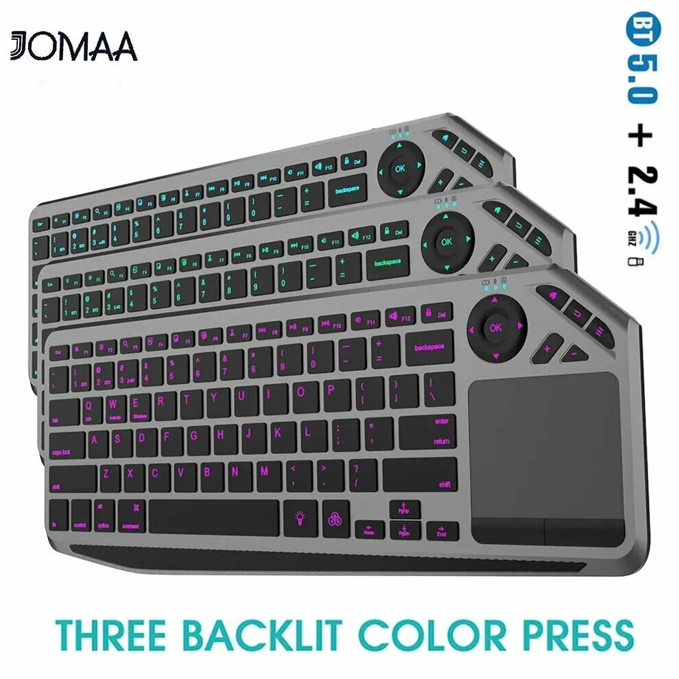 JOMAA Игровая клавиатура беспроводная KEYBOARD078RU, (Cherry RGB Speed Silver), Русская раскладка, черный матовый