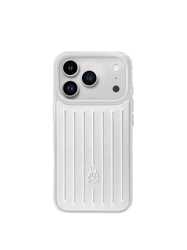 Чехол RIMOWA Case for iPhone 17 Pro Max titanium -серебро
