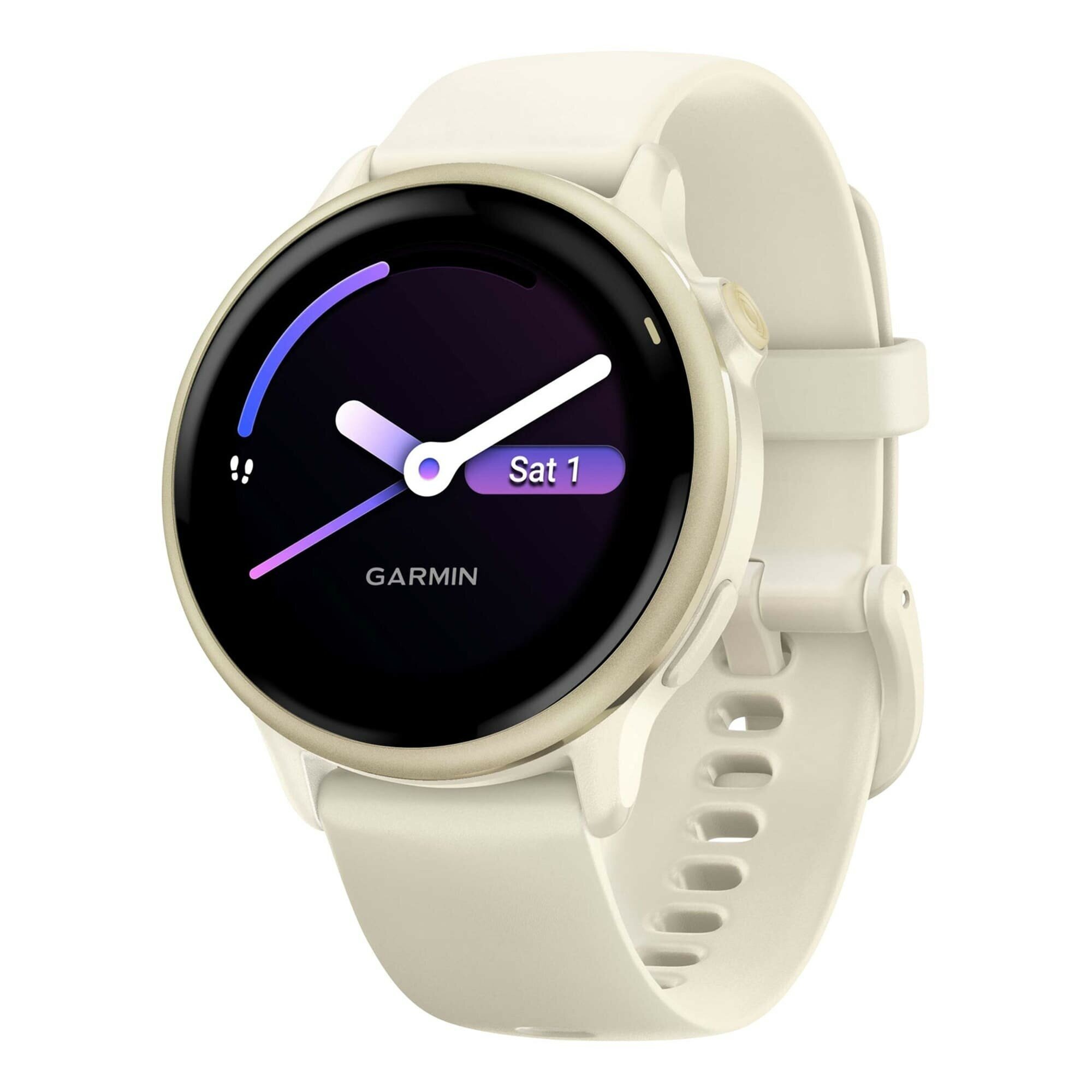 Умные часы Watch Garmin Vivoactive 6 Lunar Gold with Bone Silicone 010-03013-00