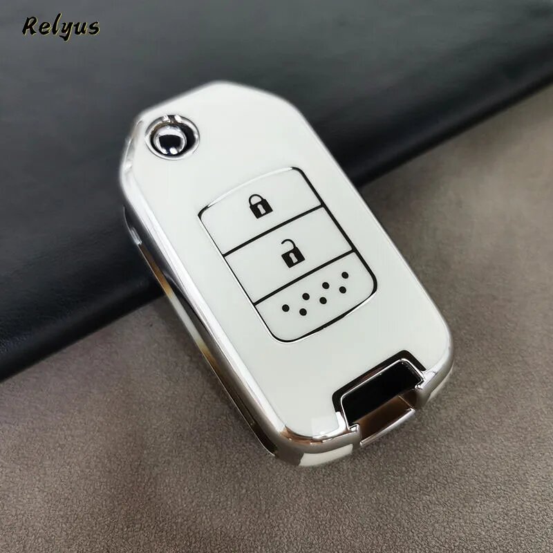 Для Honda Civic Accord City Odyssey женский флип-чехол для ключей Silver Edge White 2