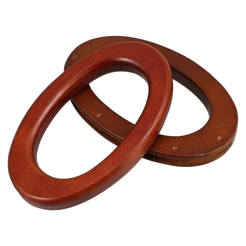 Овальные деревянные ручки для сумок с прорезью из массива дерева в наборе из 2 штук для рукоделия