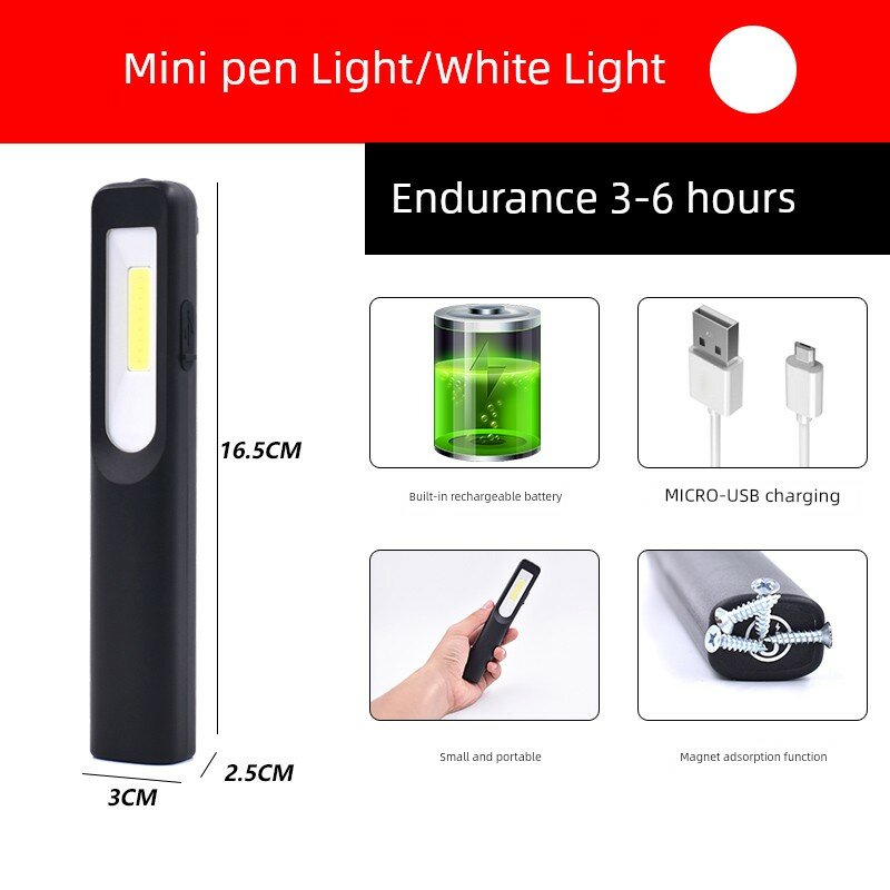 Освещение для ремонта автомобиля, рабочий свет для ремонта автомобиля, светодиодный ручной фонарик с защитой от