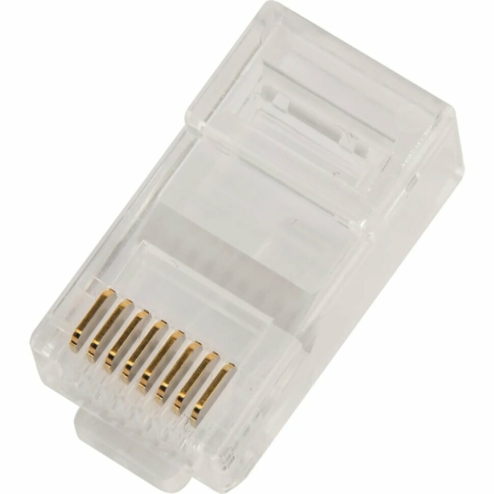Коннектор LANMASTER LAN-EZ45-8P8C/U5E-100 универсальный, 50 микрон,100шт/уп, 2414396