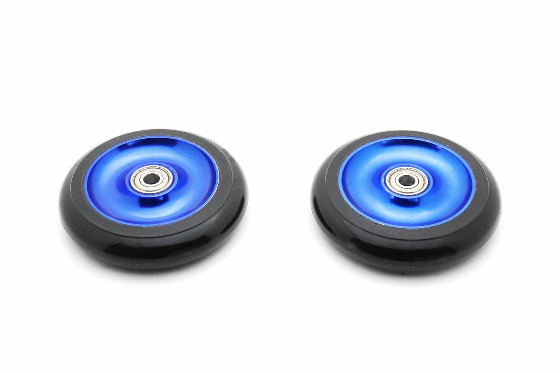 Колеса для самокатов трюковых 100мм с подш.(Литые, цвета: зеленый, синий, красный) (пара)