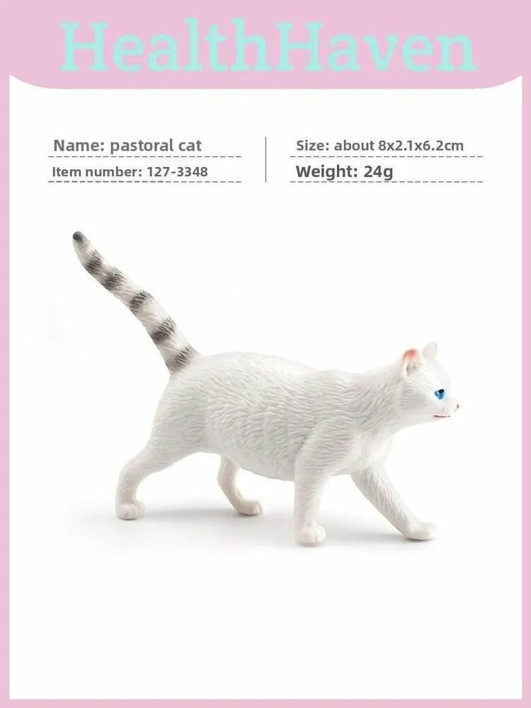 Фигурка кошки из пвх для декора и подарка