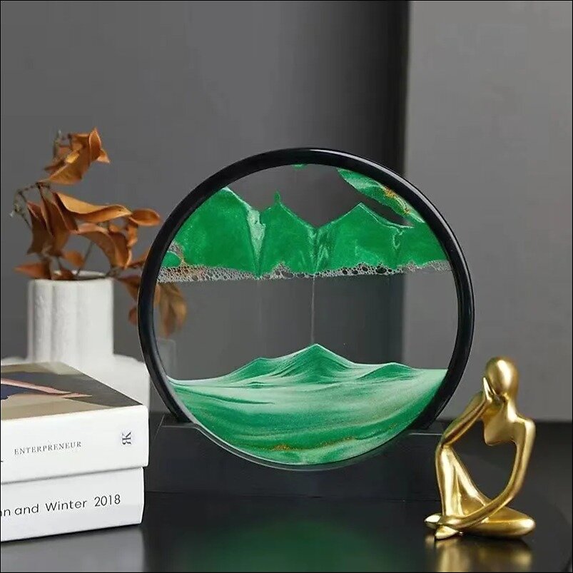 Картина песочная 3D интерьерная в белый рамке / Песочные часы антистресс / подарк