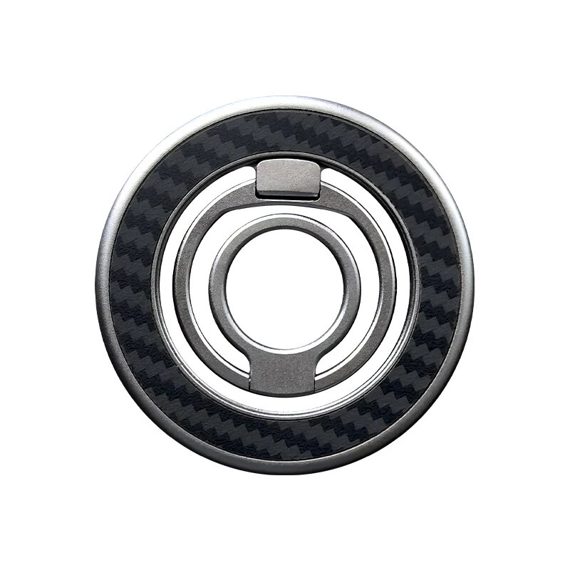 Натуральное арамидное углеродное волокно, вращающееся на 360° металлическое кольцо, двойной складной держатель, кронштейн Magsafe для Apple iPhone, магнитные аксессуары