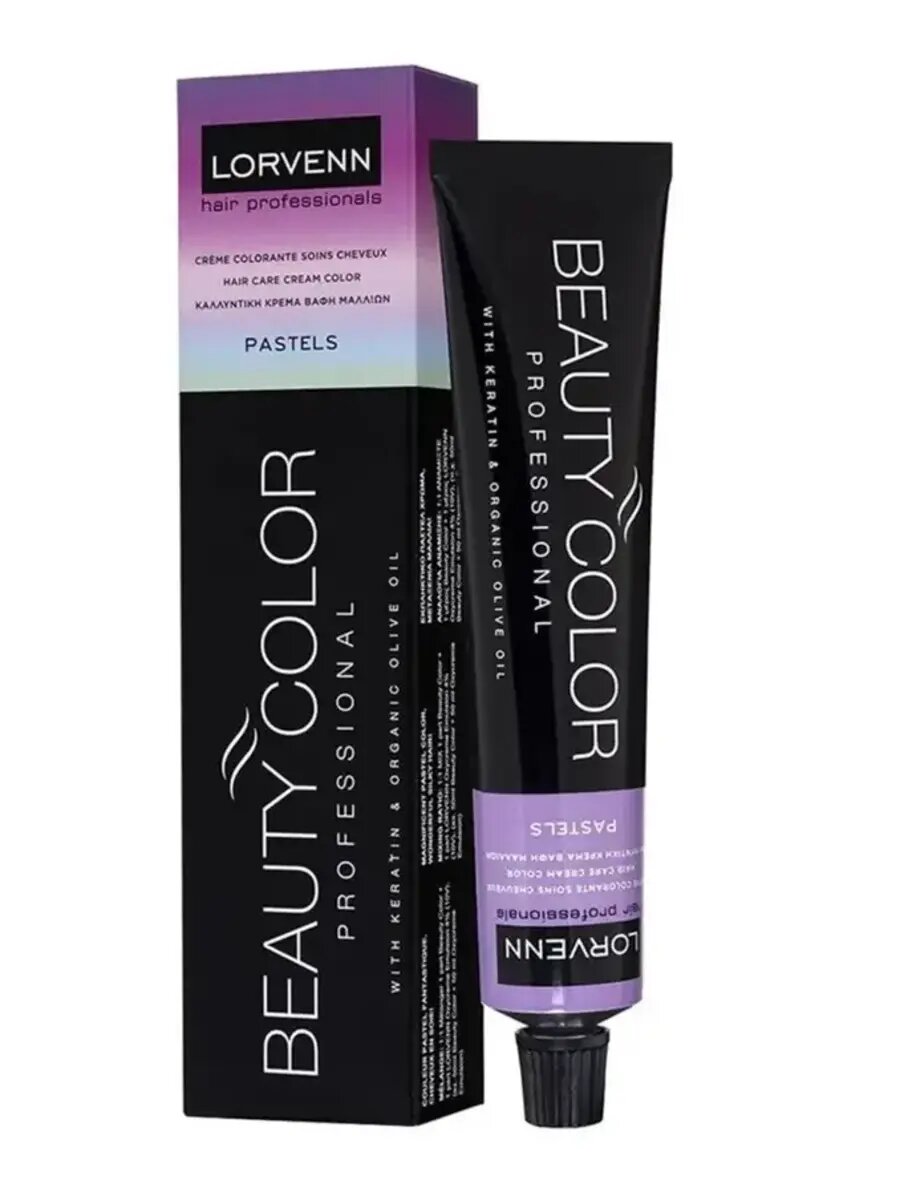 Стойкая крем-краска для волос Lorvenn Hair Professionals Beauty Color Pastels, тон 95.82