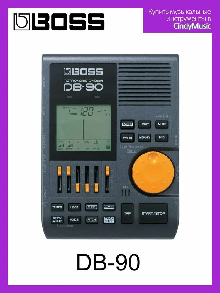 BOSS DB-90 Dr. Лучшее качество звука портативного метронома и паттернов барабанов