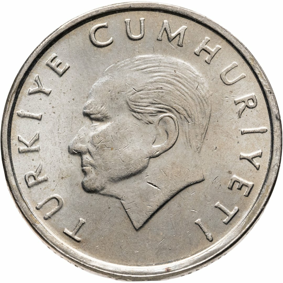 Турция 10000 лир lira 1997-2001 тонкая заготовка, случайная дата, МНЦ медь-никель-цинк, в сохранности XF-AU