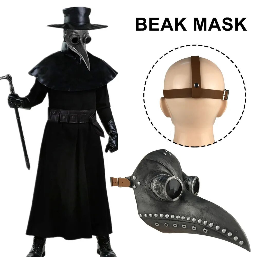 Маска в форме птичьего клюва Чумной доктор, высокое качество