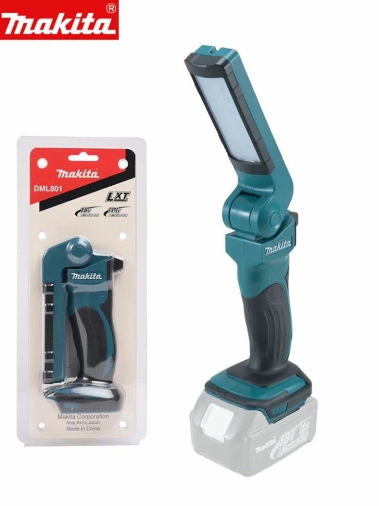 Эксклюзивный светодиодный фонарь Makita DML801 с литийионной батареей LXT на 14,4 18 В, комплектация без зарядного устройства и аккумулятора