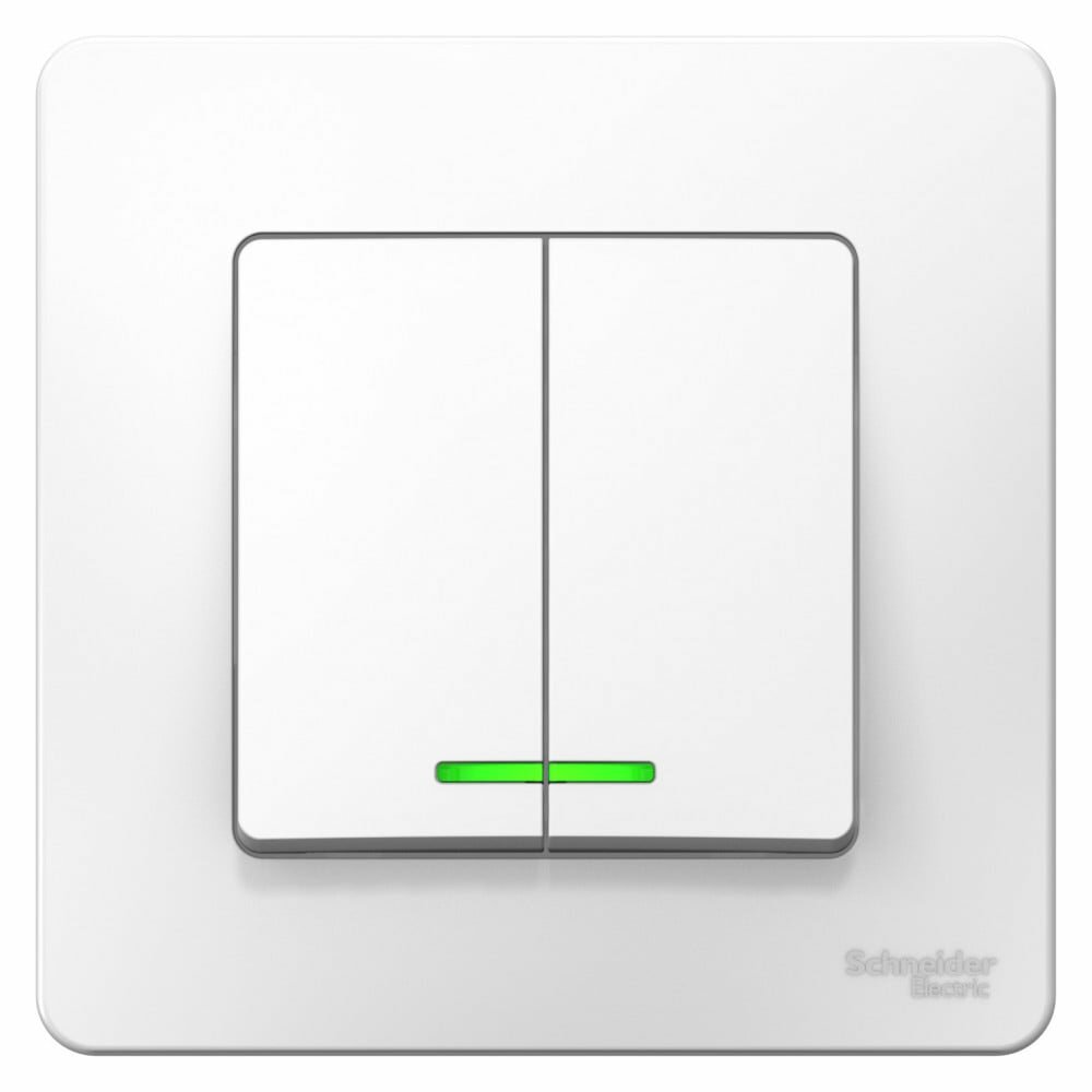 Двухклавишный выключатель Systeme Electric BLANCA