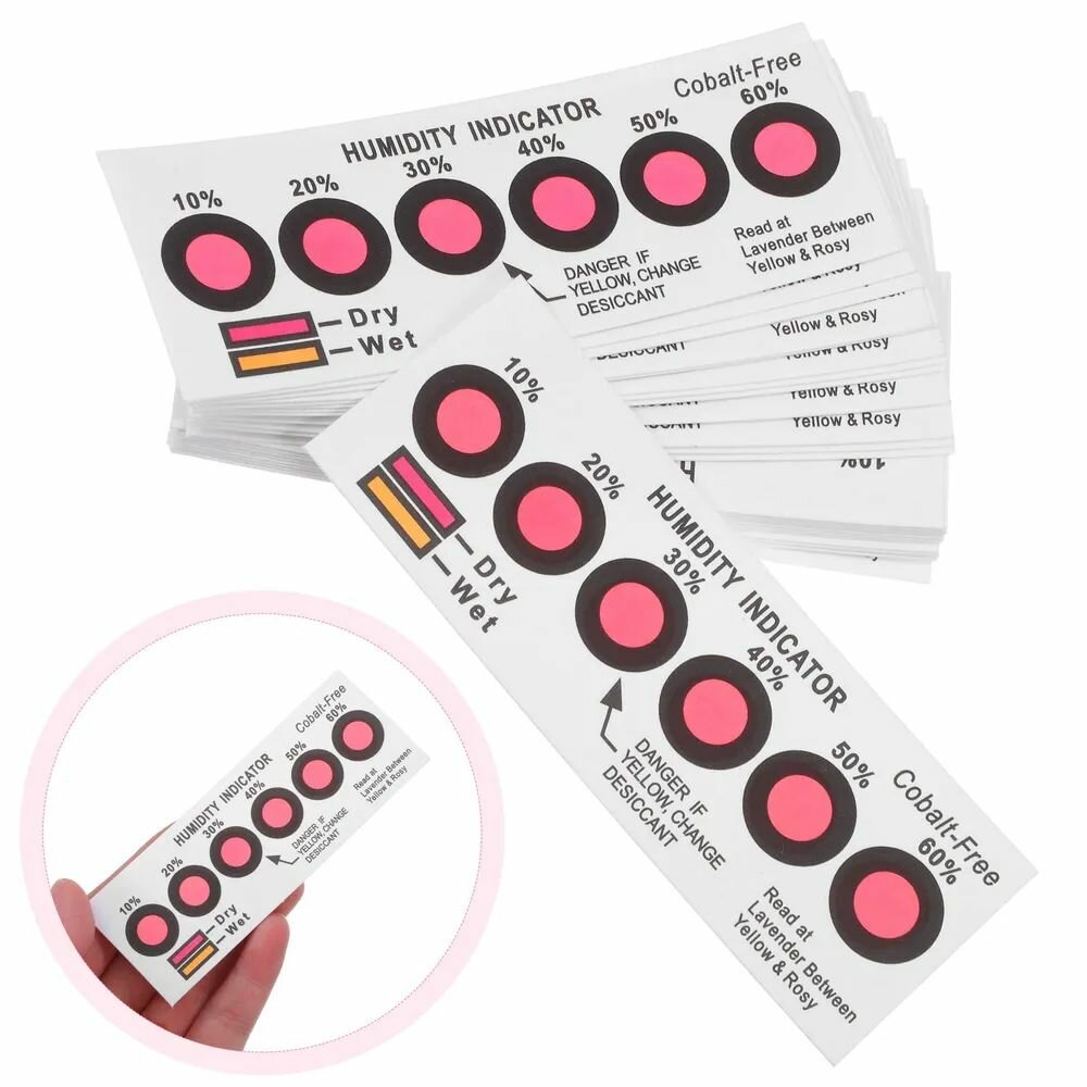 Карта Индикатора Влажности, Технология Изменения Цвета, Прямоугольная Форма, 25 Штук, Мониторинг Влажности Для Электронных Компонентов