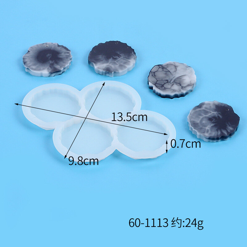 Набор для литья кристаллического лака с шестиугольными и неправильными формами, 4-шт. силиконовая форма для серег и