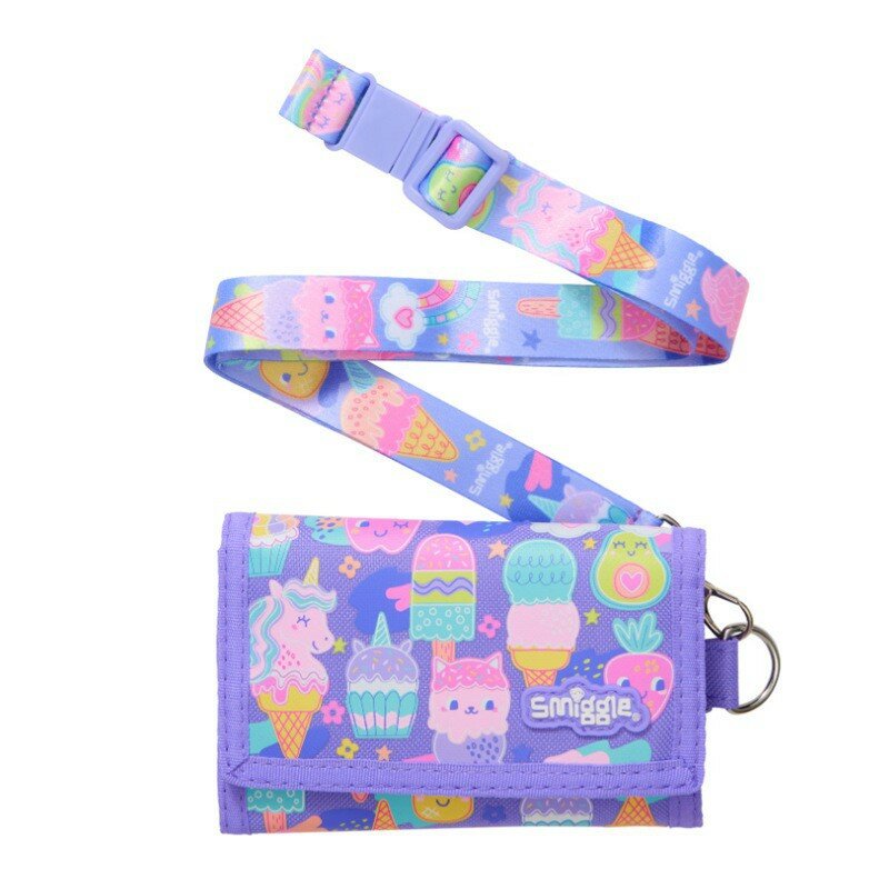 Кошелек для школьников Smiggle Австралии, держатель для карт, ключница, большой кошелек для монет, держатель для банковских и автобусных карт