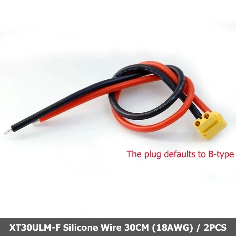 XT30UL 90-градусный сварочный кабель для контроллера F 18AWG 30CM 2PCS