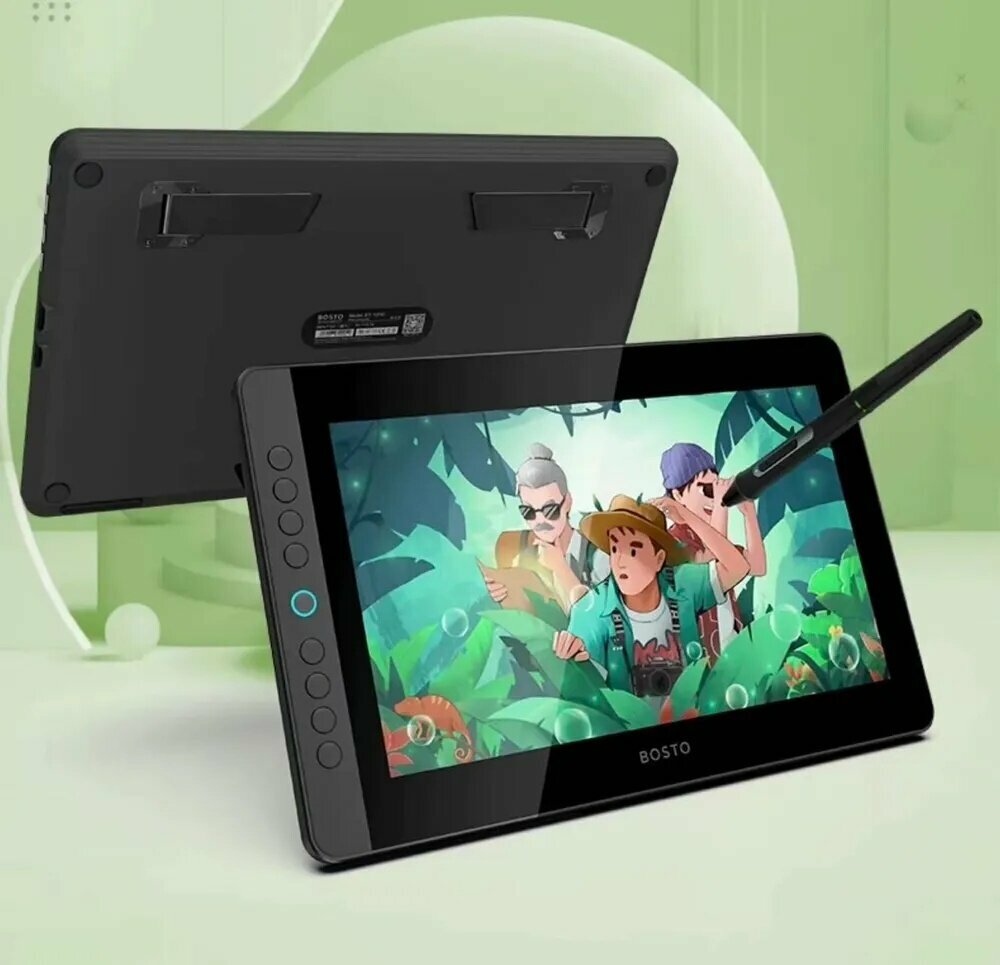 Bosto Графический планшет Интерактивный дисплей BOSTO BT-12HDK, формат A5, черно-серый