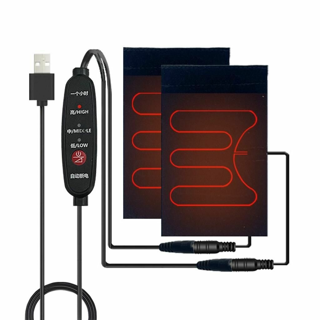 Эргономичные подогреваемые накладки на руль USB 5В, 3 уровня нагрева 45–60°C, полуобёрнутый дизайн — для мотоцикла, электровелосипеда, велосипеда