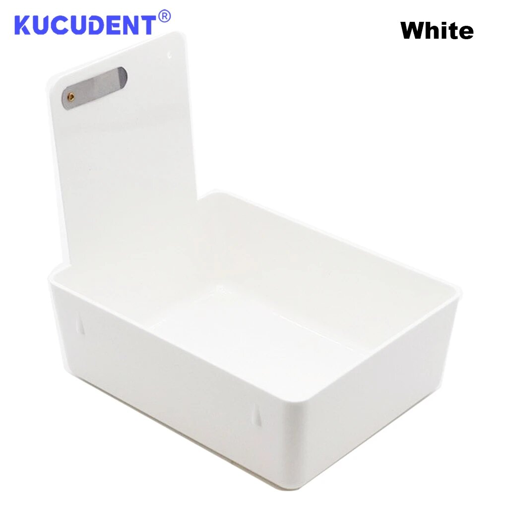 1 шт. красочные стоматологические рабочие кастрюли, ящик для хранения стоматологической лаборатории, стоматологическая лаборатория, полипропиленовая сортировочная коробка с металлическим зажимом, держатель, инструменты White