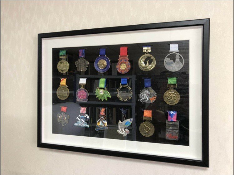 Рамка для хранения медалей марафона, настенное крепление, подставка для рамки балансировочного велосипеда, рамка для медалей, рамка из массива дерева, фоторамка HCDS