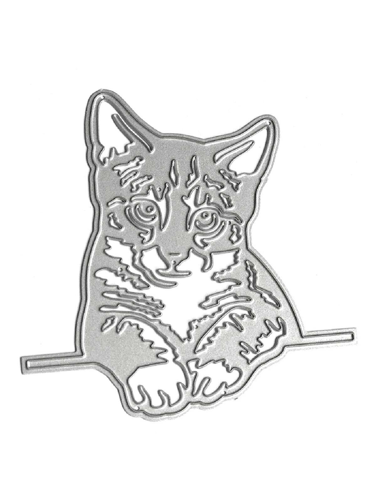 Металлический ленивый кот умирает резки тиснение трафареты шаблон карты делая DIY