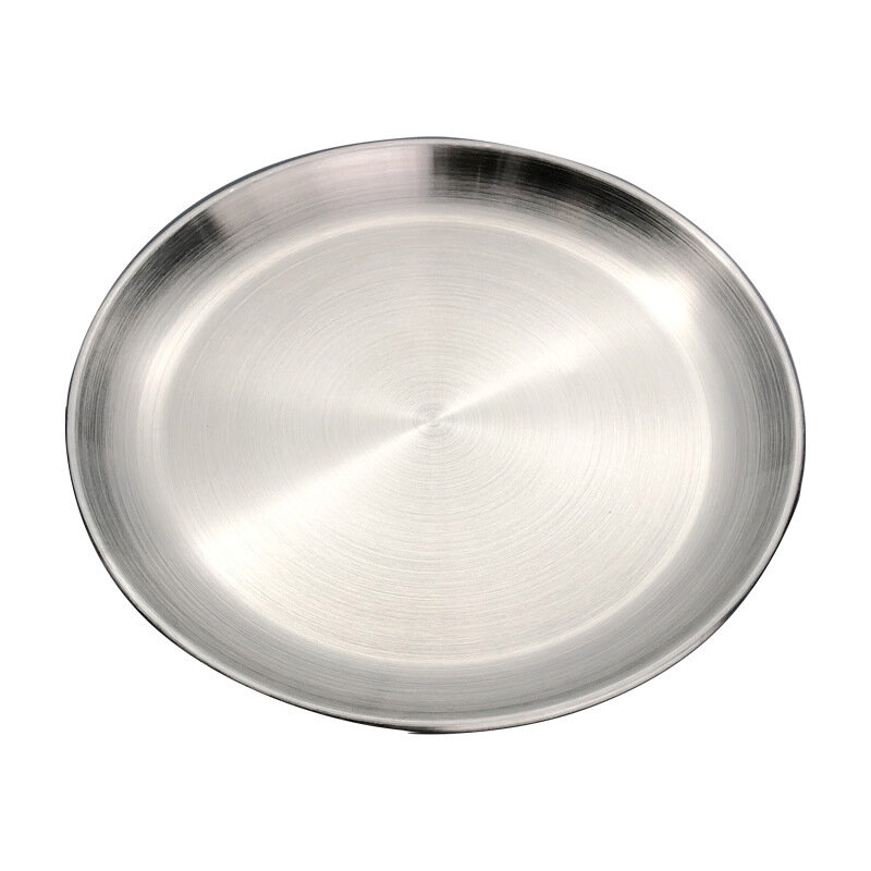 Диск из нержавеющей стали Золотой поднос для кафе Фруктовая тарелка Тарелка для торта Костяная тарелка Блюдо Мелкая