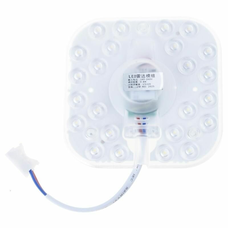 Умная светодиодная панель с датчиком звука, - Индукция радара мощностью 12 Вт