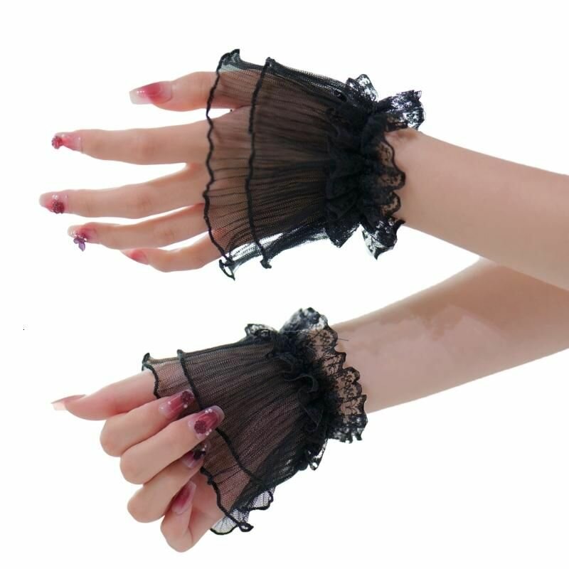 Прозрачные кружевные манжеты для фотосъемки, Черный