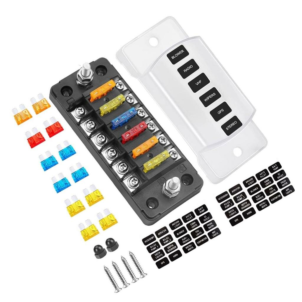 6-Позиционные предохранители Блокируют светодиодные индикаторы, Надежная защита цепи для автомобилей