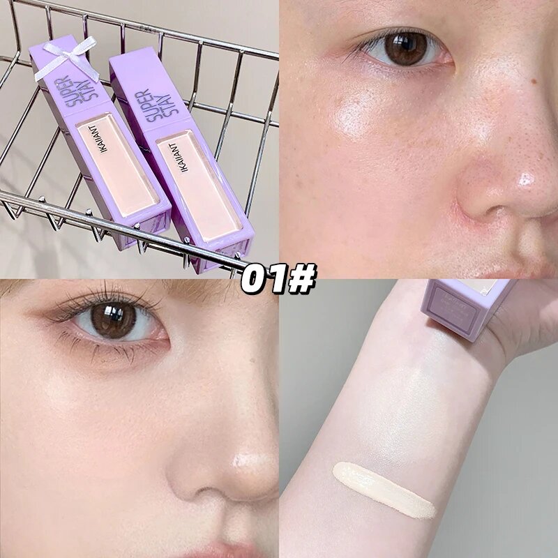 Жидкий консилер IKAIIANT осветляет и скрывает темные круги и следы от прыщей для коррекции тона кожи и безупречного макияжа