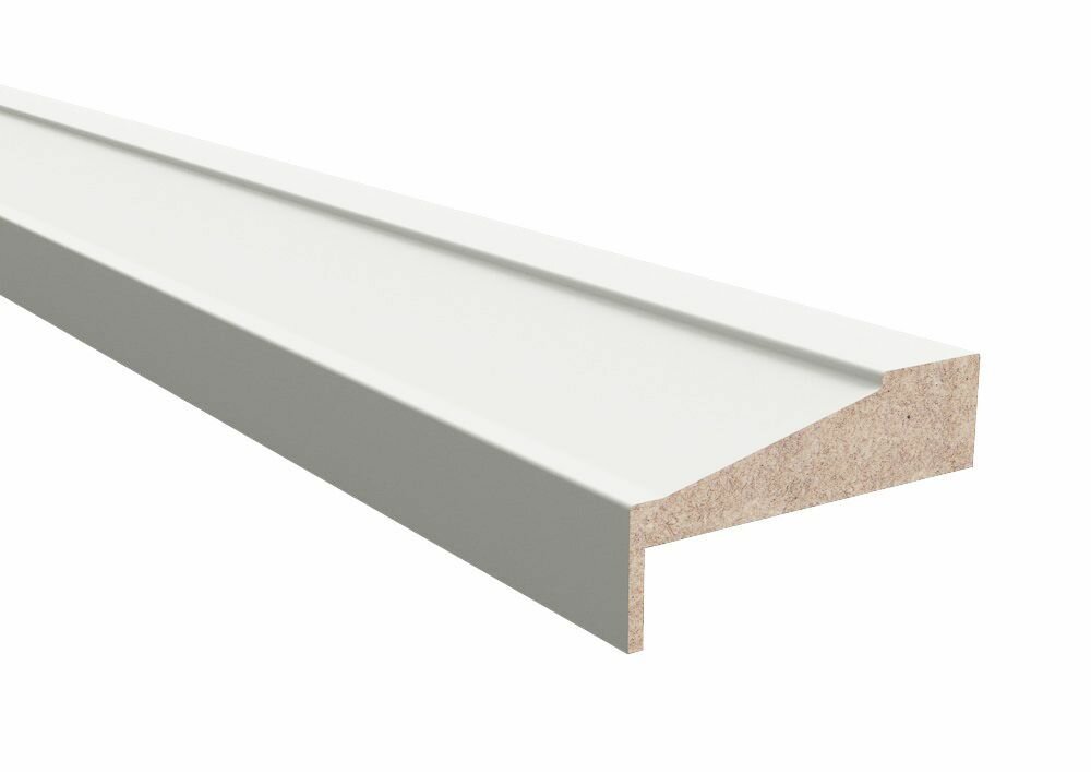 Наличник 80 мм "НЕО 1" фигурный Эмалекс белый (телескопический)