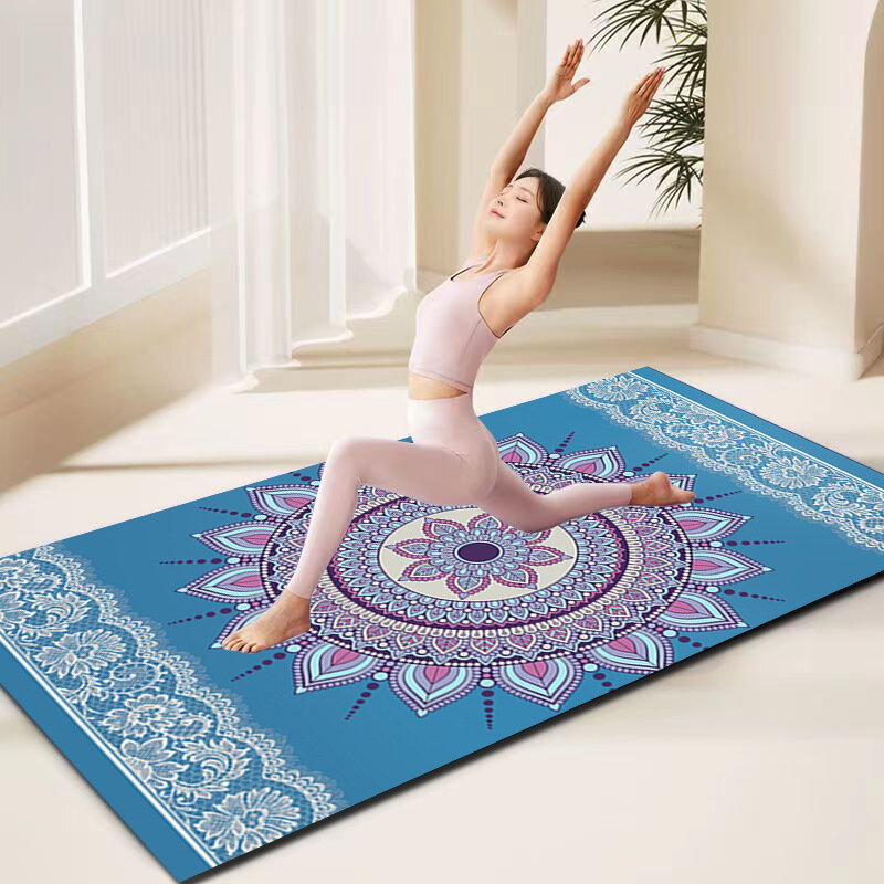 Йога-мат, фитнес-мат, нескользящий, с амортизацией, бесшумный, для прыжков на скакалке, тренировочный мат, домашний коврик для женщин, звукоизоляционный напольный мат