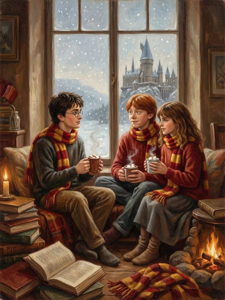 Алмазная Картина "Гарри Поттер" 40х50 См Алмазная Вышивка / Картина Стразами Подарков