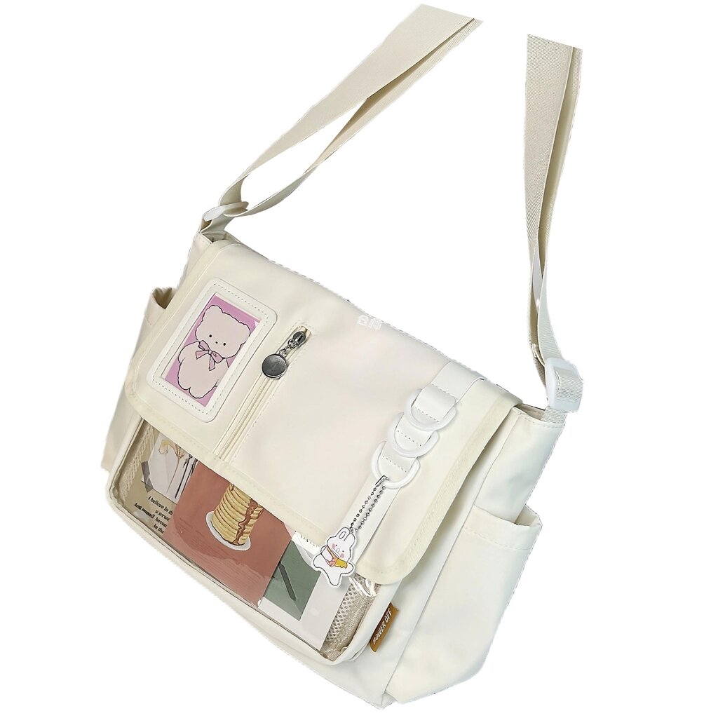 Тканевая сумка для японского колледжа виндсерфинга, двухмерная сумка для боли-красивый белый