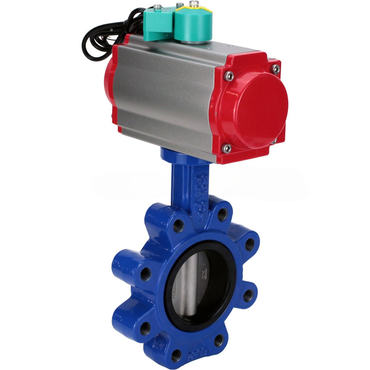 Затвор DN.ru QT450-304-NBR-2W-Fb-H Ду80 Ру16 LUG, с пн. прив. DA-083 и МППП-200