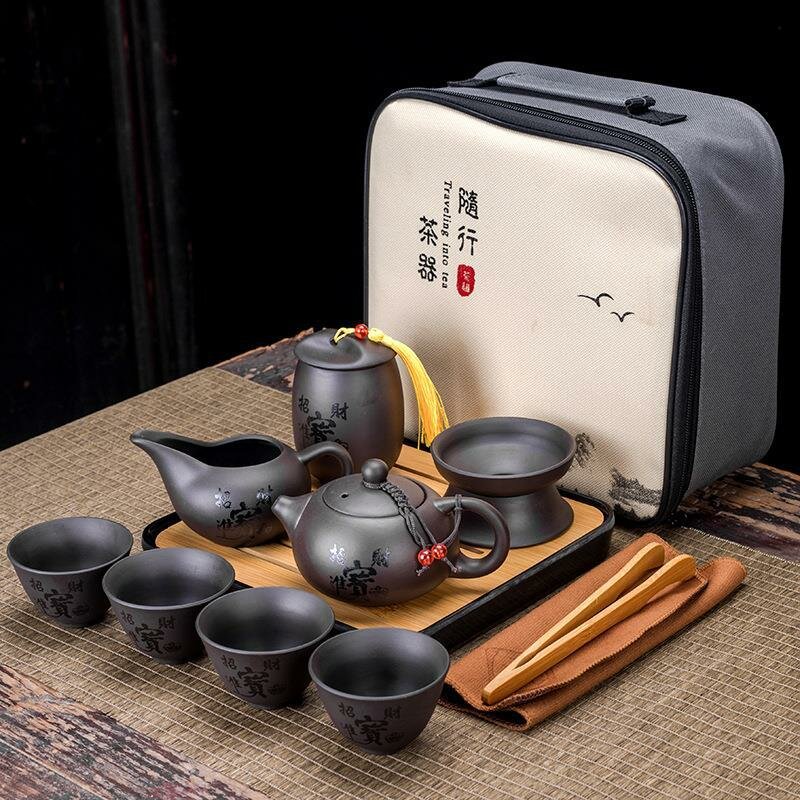 Чайный сервиз Zisha Travel Kung Fu Tea Set Портативное хранилище Подарочный набор для мероприятий компании