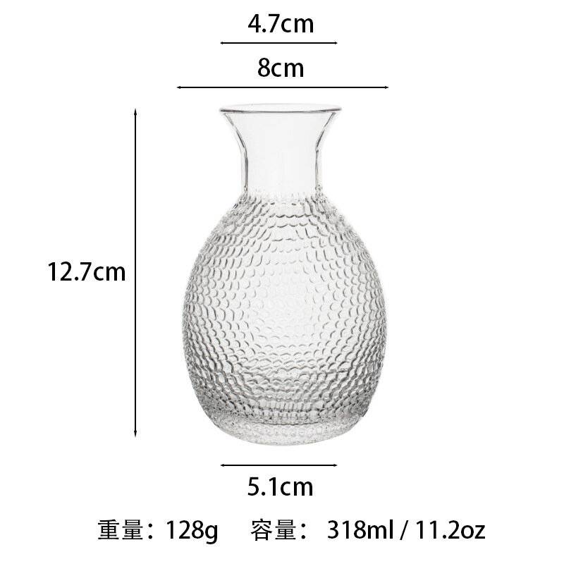 Стеклянный винный костюм в японском стиле Чеканный кувшин для вина с золотистой окантовкой маленький бокал для вина