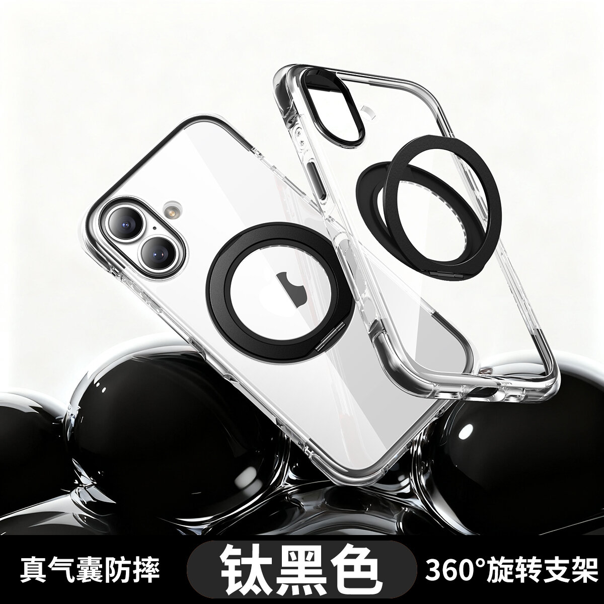 Чехол Для Apple iPhone 17 / Айфон 17, soft touch, чехол-кардиомонитор, поликарбонат (PC), защита камеры, ударопрочный, встроенная подставка, усиленные углы, Apple, Apple iPhone 17, black,