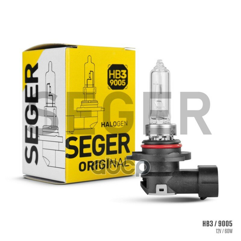 Лампа SEGER HB3-12-60 (9005) Standart Replacement 3500K (Made in Korea) SEGER арт. 207508 - высокое качество товара по низкой