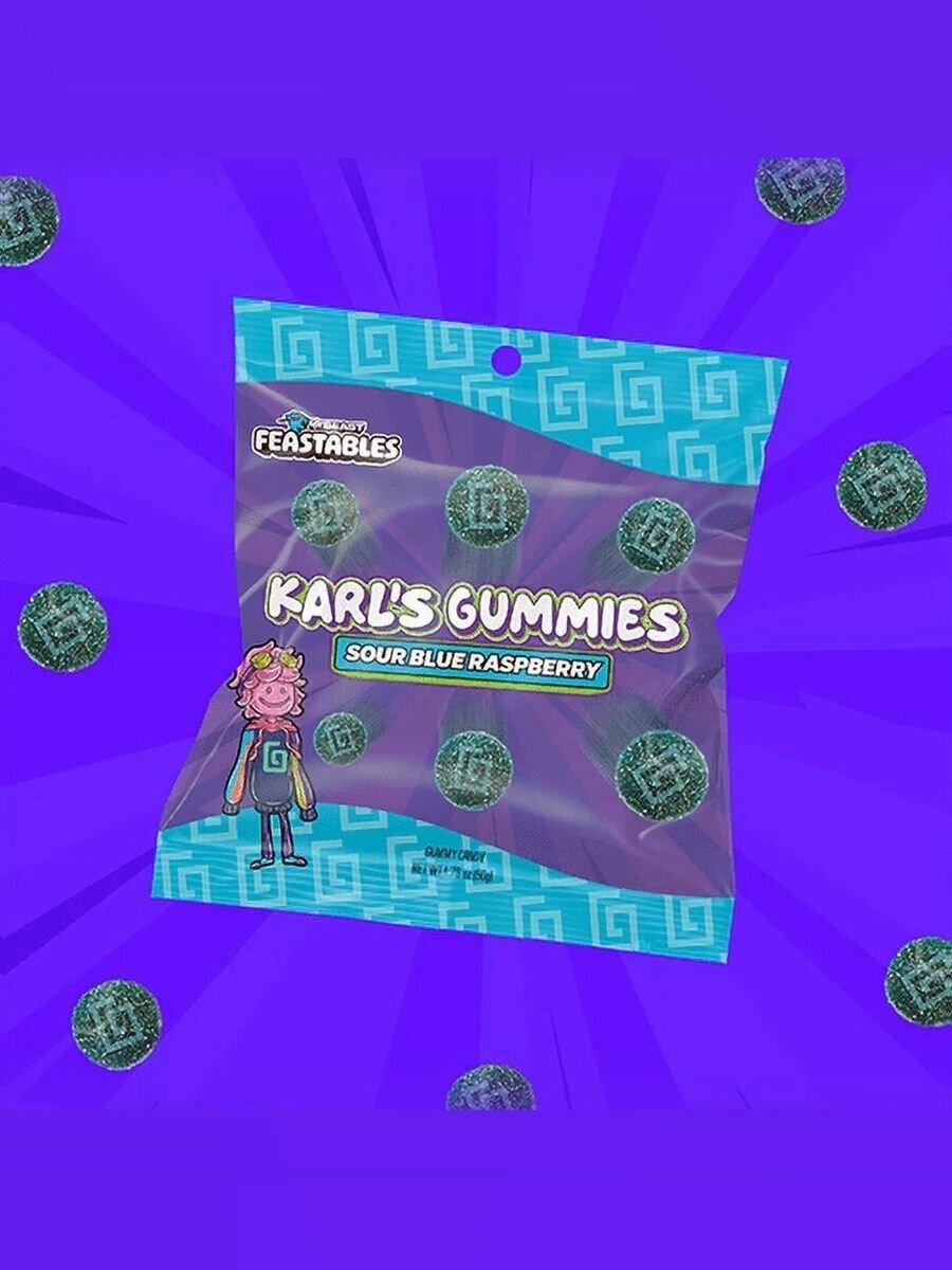Mr. Beast Мармелад голубая малина Karl Gummies новый