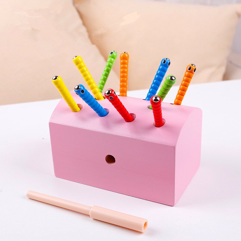 2026 Новейшая детская игрушка Магнитная игра в ловлю Гусеница 2 Монтессори Раннее образование Обучающая игрушка для детей в возрасте 1-3 с половиной года