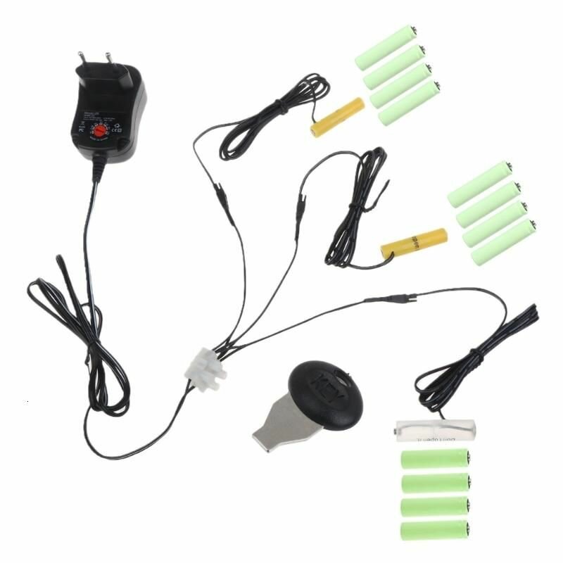 От 1 до 3 AC-DC 3V-12V Adapter Adapter Adapter замена комплекта для батареи 2AAA+AA, EU