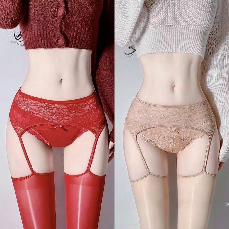 【 17k человек в избранное】Острые кружевные однотонные чулки с подвязками, стиль чистого желания, высокие чулки без снятия, тонкие, устойчивые к зацепкам, женские чулки