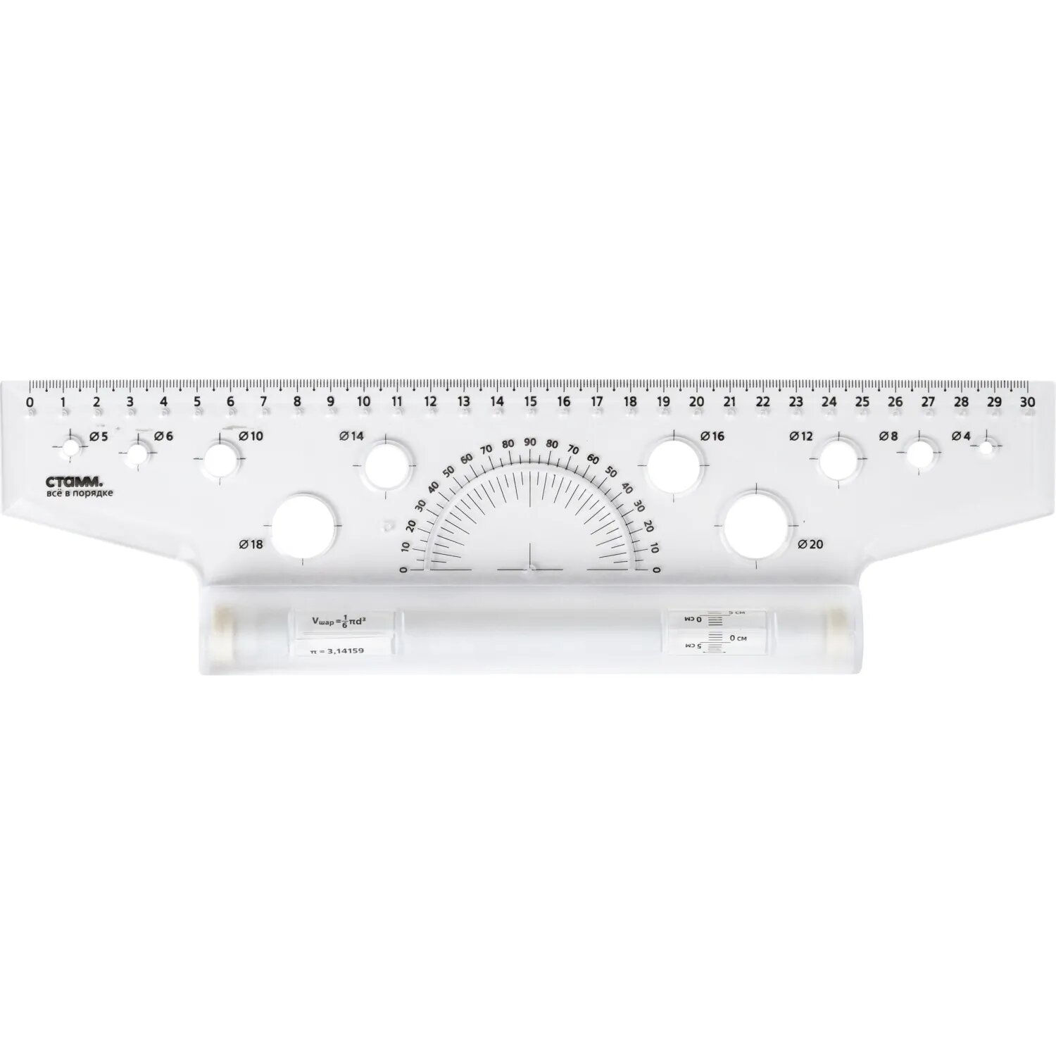 Линейка инерционная (рейсшина) 30см СТАММ 'ЛР25/ЛР-30478